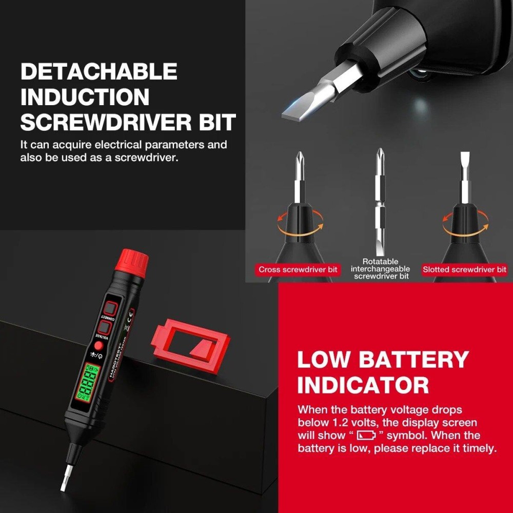HT92 Pen Type Voltage Tester AC12-300V Indicator Backlight