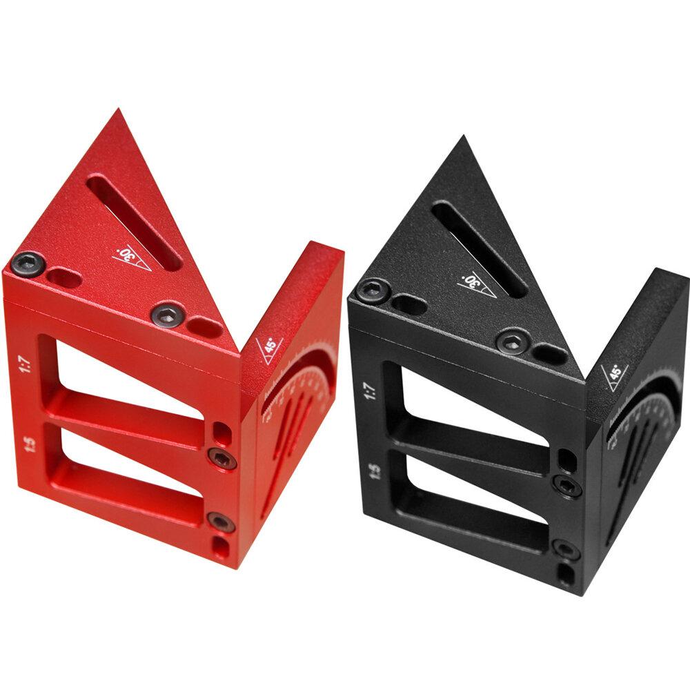 Woodworking Marking Ruler Aluminum Alloy Multi-functional Tool with 45 ...