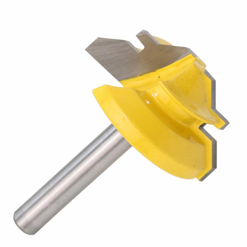 1/4 inch Shank 45 Degree Lock Miter Router Bit Tenon Milling Cutter ...