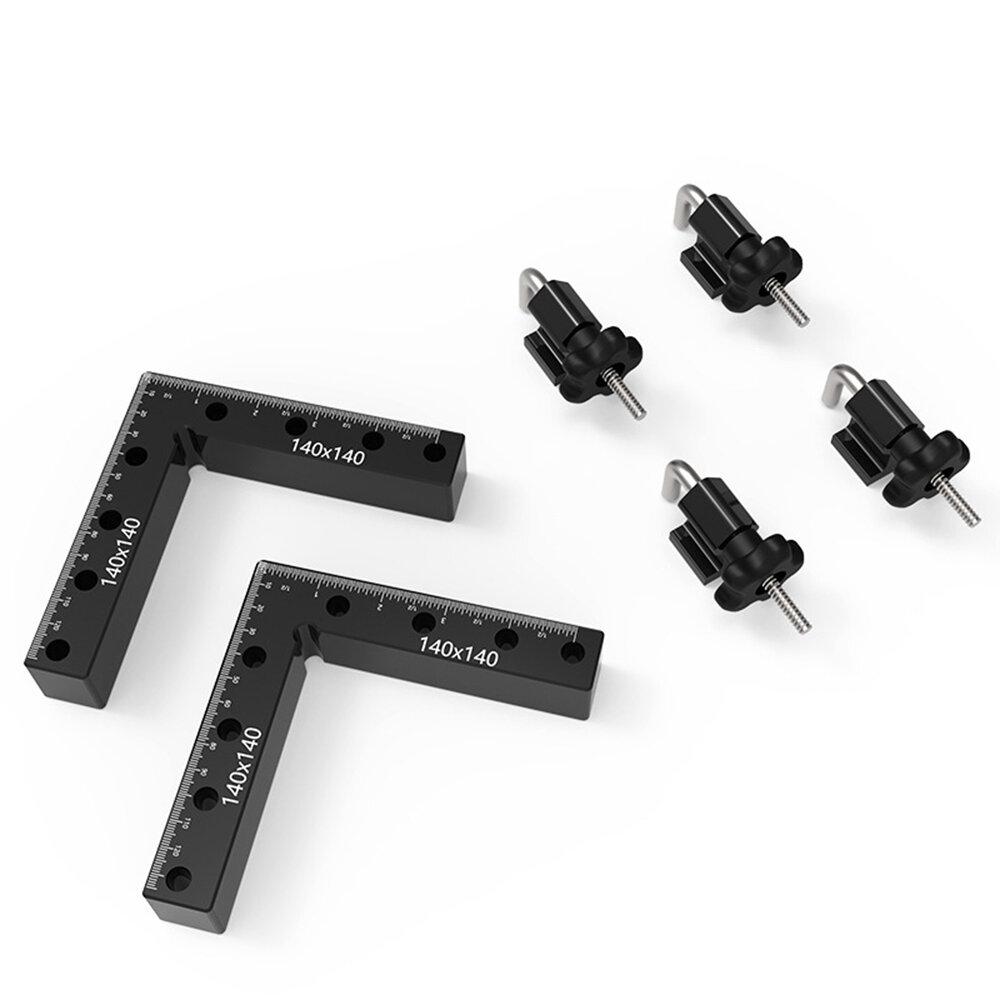 Woodworking Clamp Right Angle Ruler L-Shape Dual Imperial