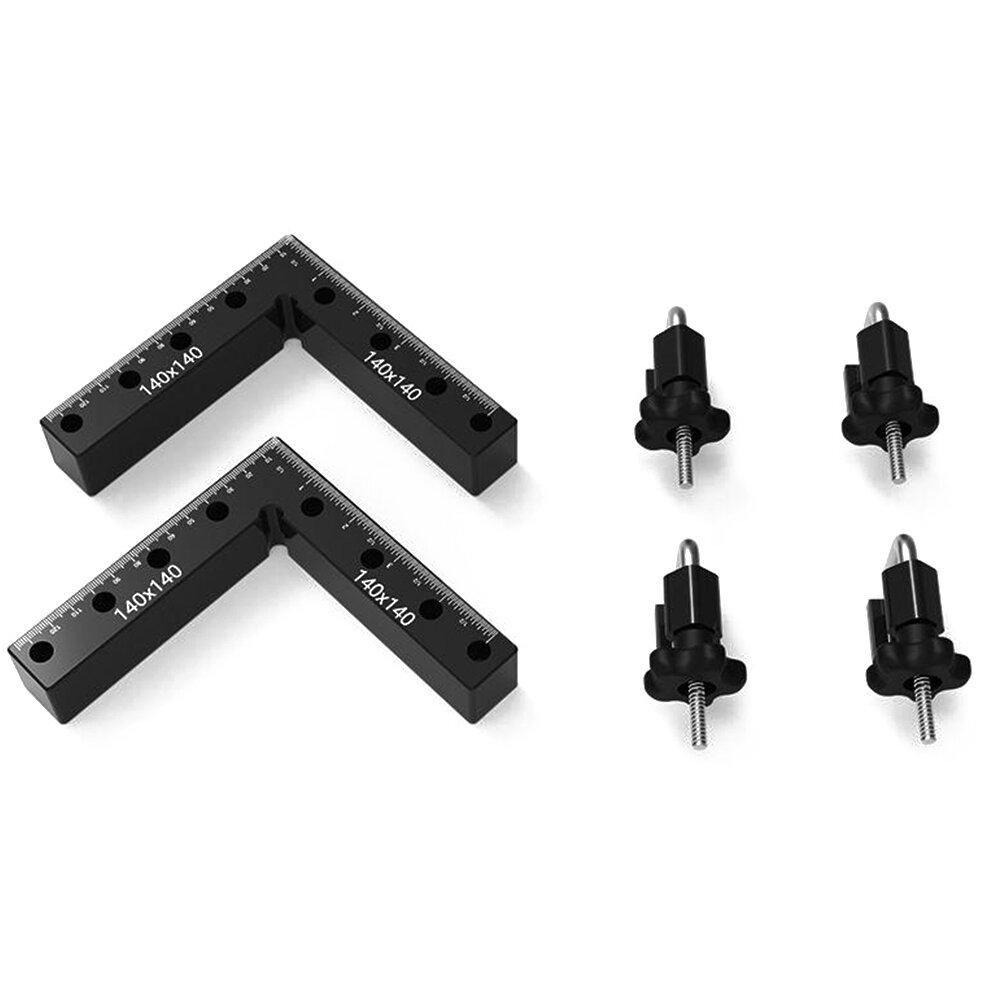 Woodworking Clamp Right Angle Ruler L-Shape Dual Imperial