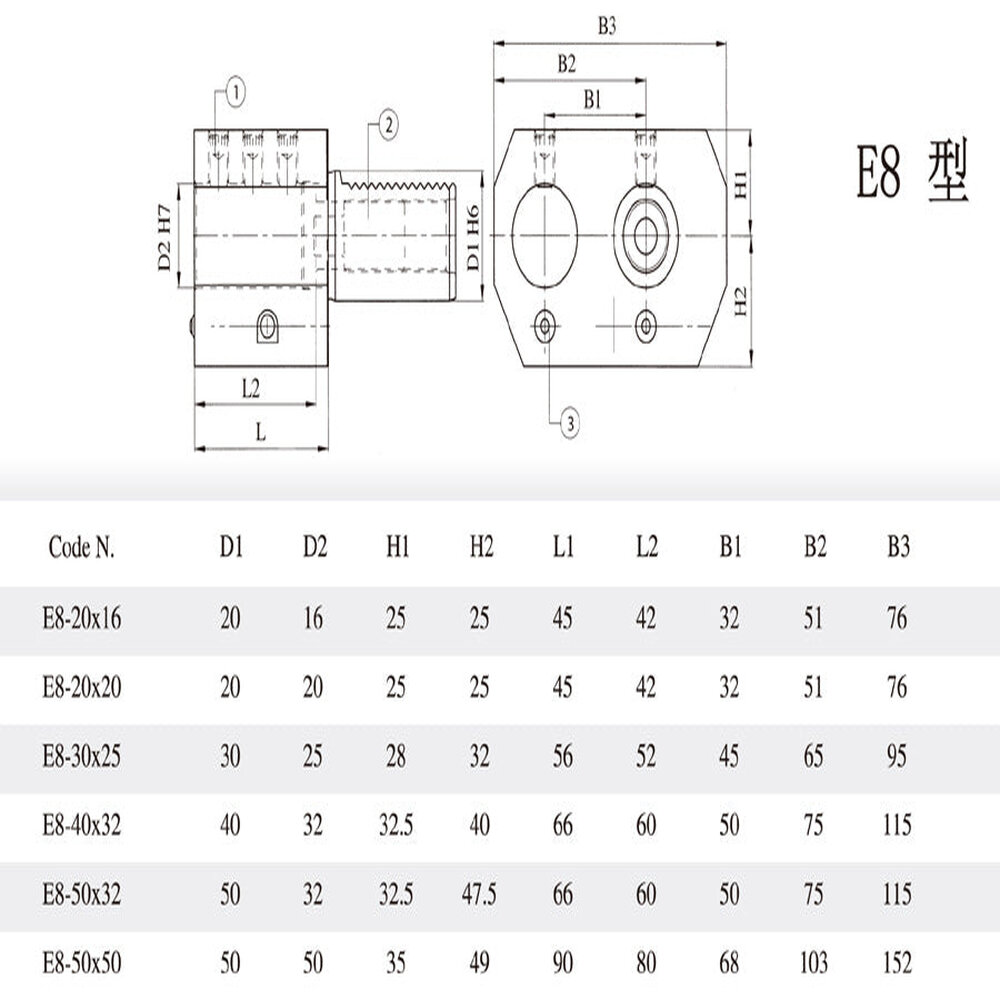 VDI rectangular horizontal tool holder Static tool holder CNC machine ...