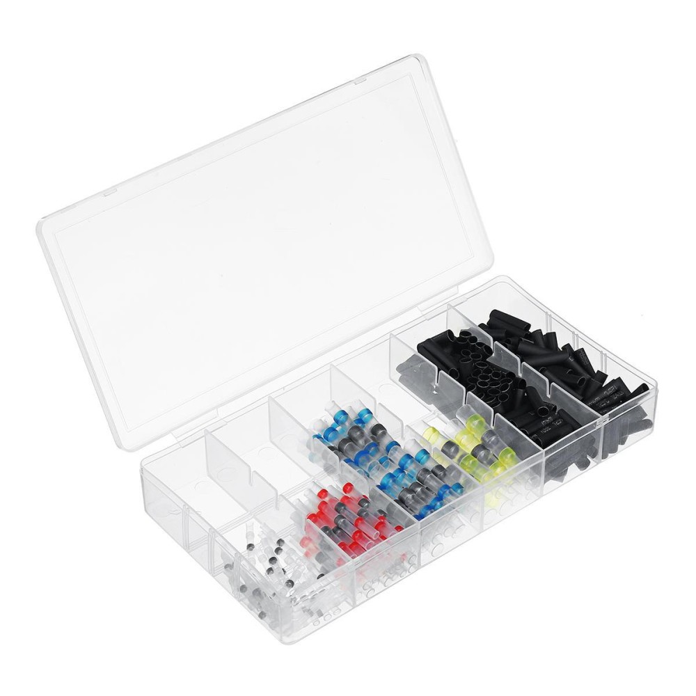 250 Pcs Heat Shrink Butt Terminals Solder Seal Sleeve Wire