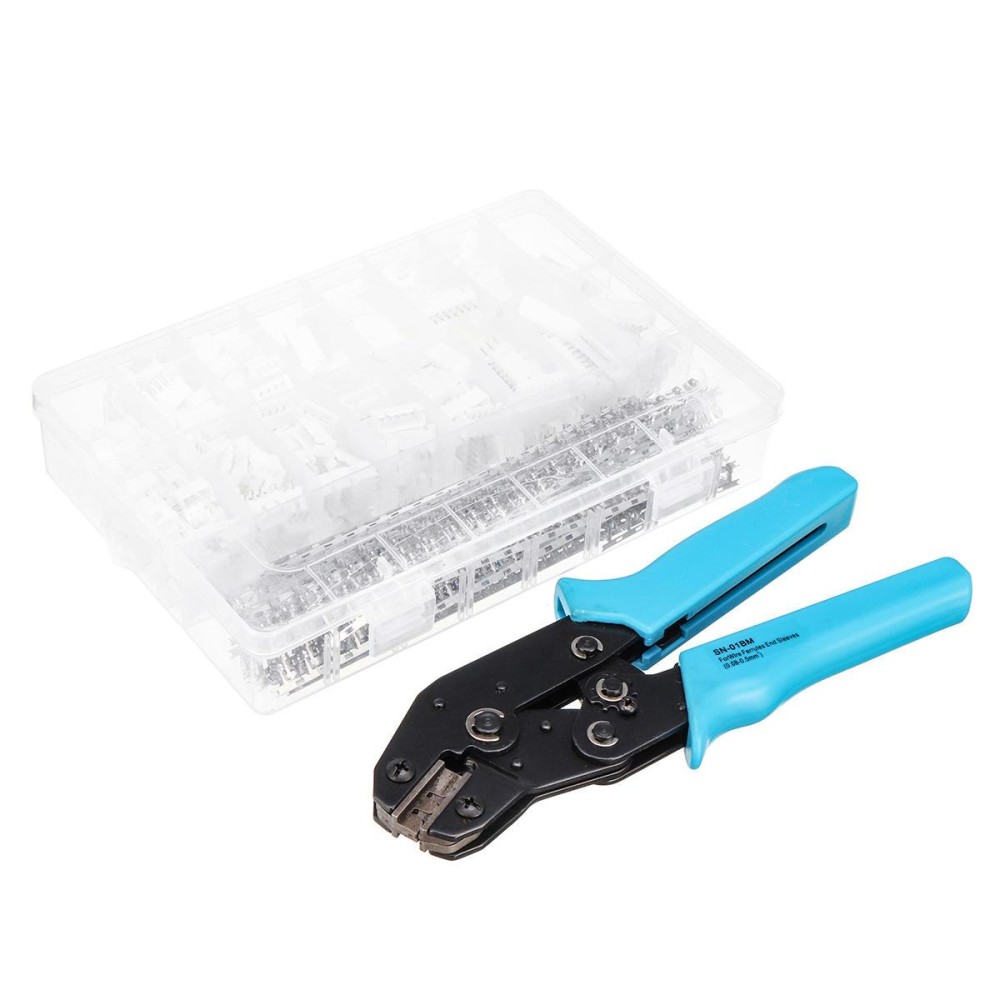 900pcs JST-XH 2.54mm Wire Connector Terminal Kit Crimping Tool Crimper ...