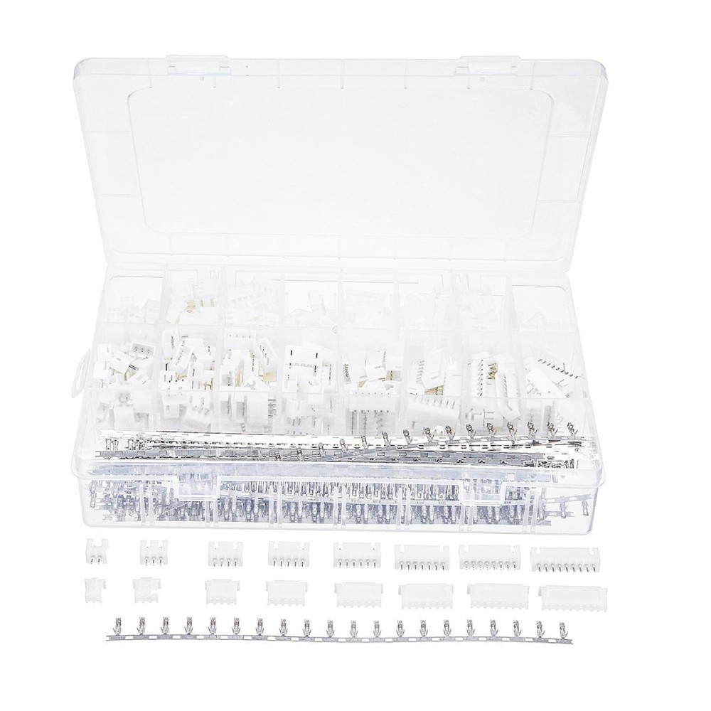 900pcs JST-XH 2.54mm Wire Connector Terminal Kit Crimping Tool Crimper ...