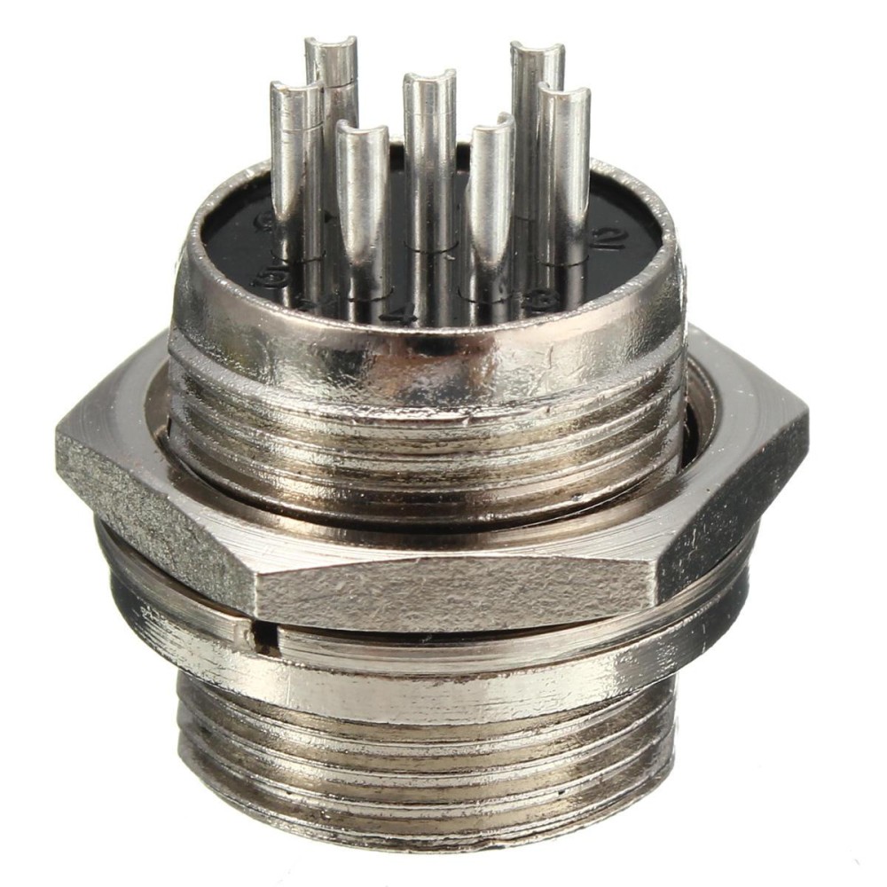 M16 2/3/4/5/6/7/8 Pin Screw Type Electrical Aviation Plug Socket ...