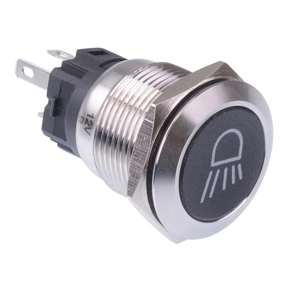 Flood Light' Red LED Latching 19mm Vandal Push Button Switch SPDT 12V