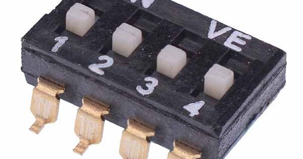 4 Way SMD DIL Switch 2.54mm
