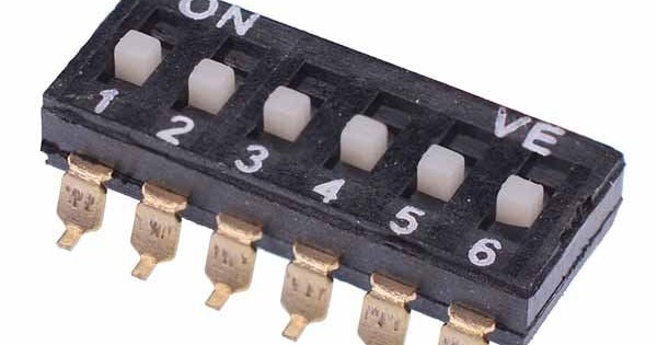 6 Way SMD DIL Switch 2.54mm