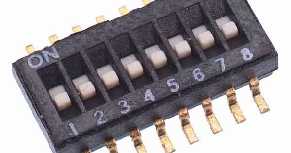 8 Way Half Pitch SMD DIL Switch 1.27mm