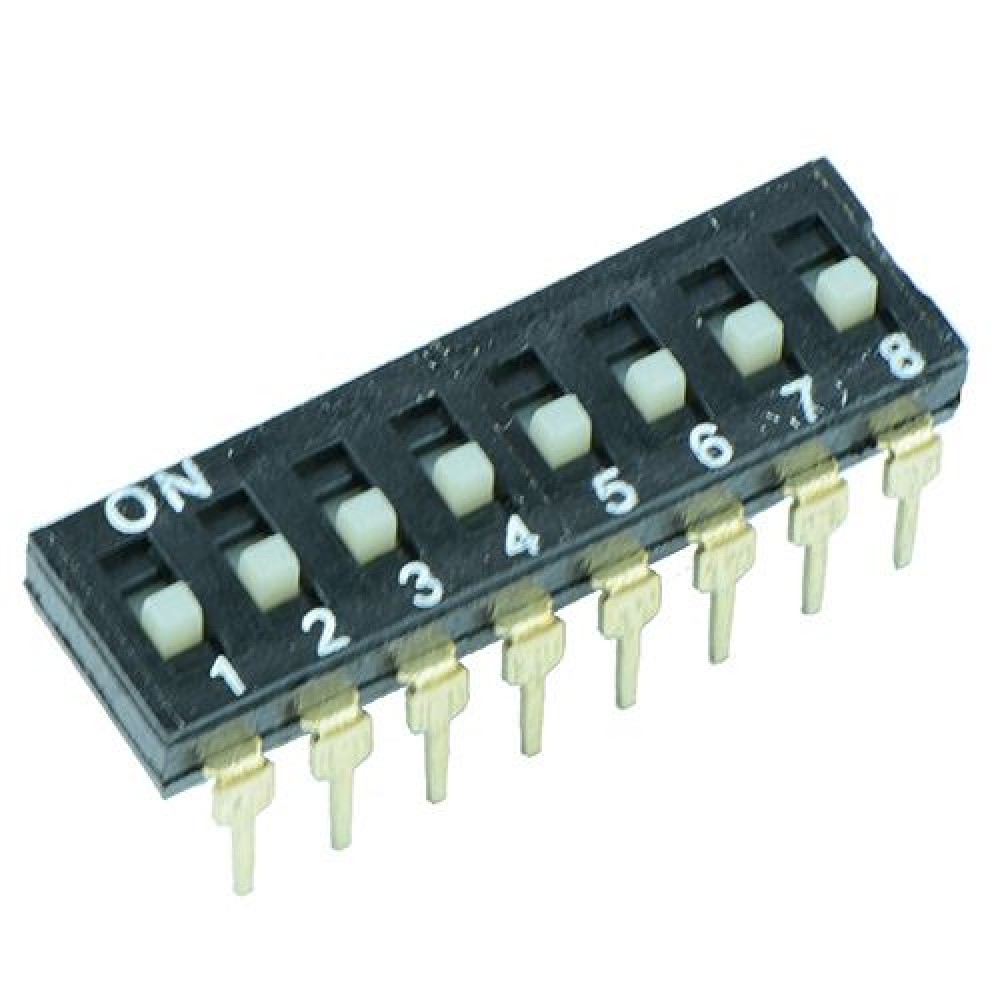 8 Way Low Profile DIL Switch