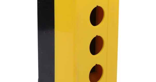 3 Way 22.5mm Push Button Enclosure PtecENC3Yellow