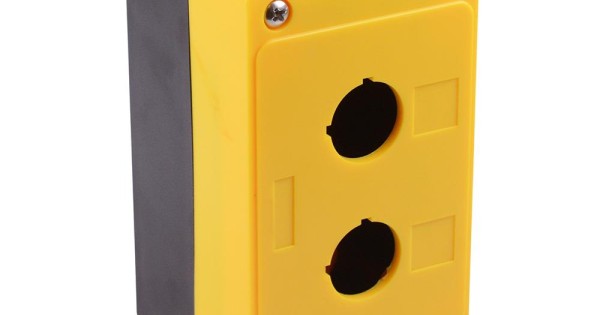 Yellow/Black 2 Hole 22mm Control Station Box Enclosure IP65