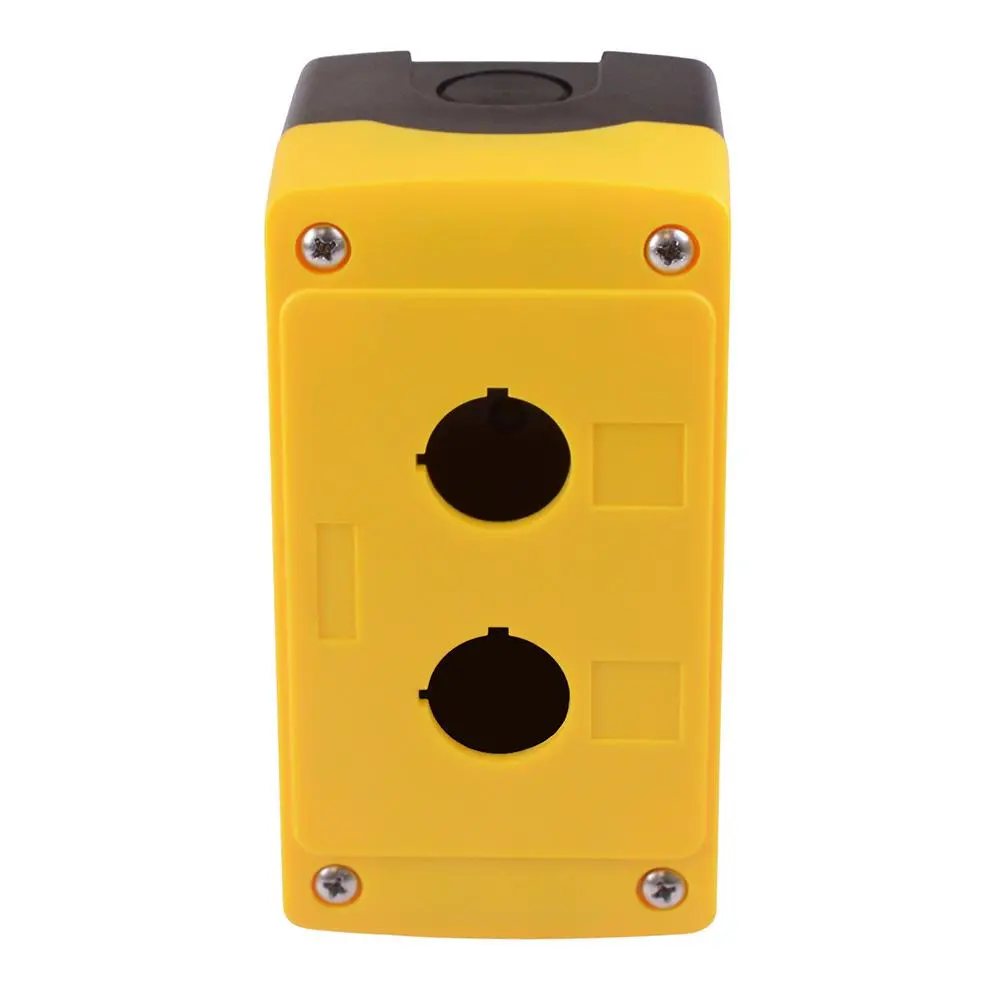 Yellow/Black 2 Hole 22mm Control Station Box Enclosure IP65