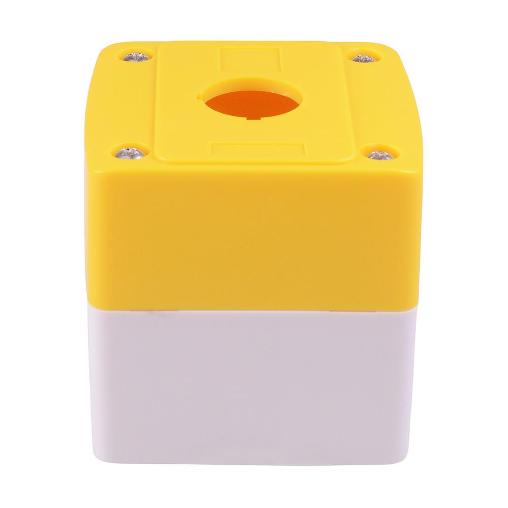 Yellow/White 1 Hole 22mm Control Station Box Enclosure IP65