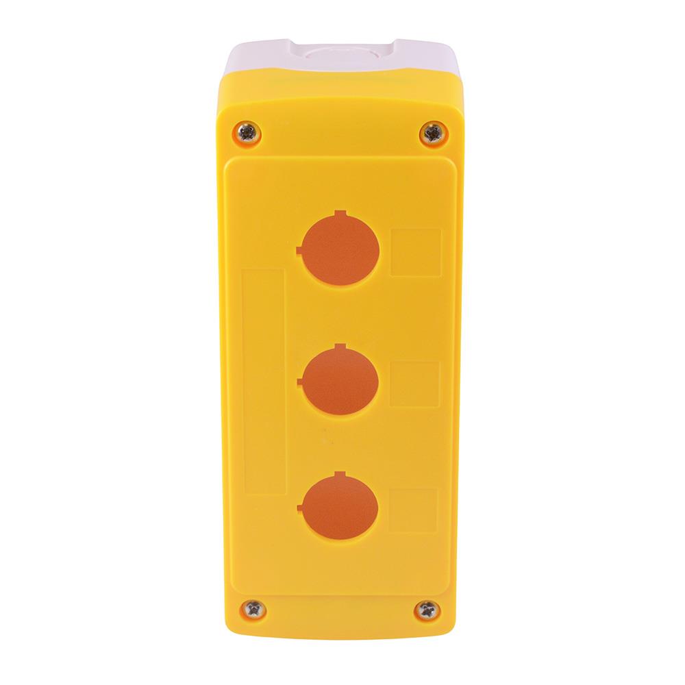 Yellow/White 3 Hole 22mm Control Station Box Enclosure IP65