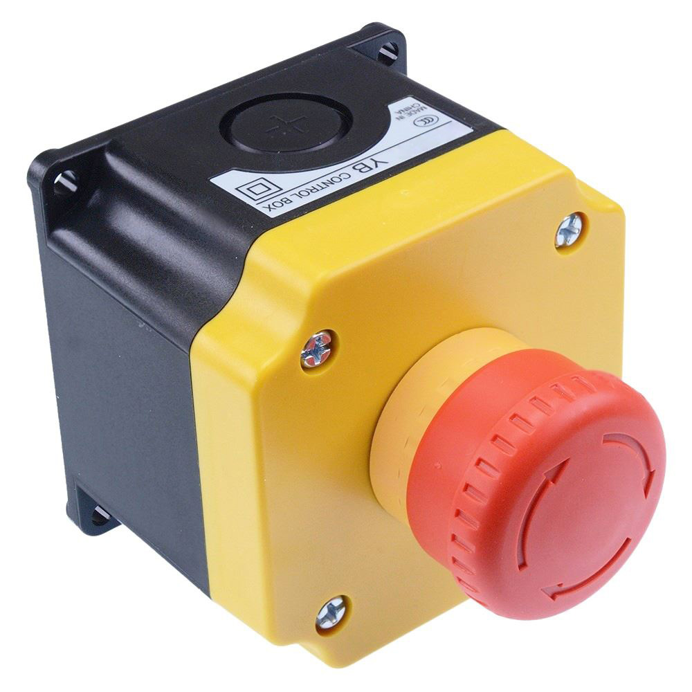 22mm Emergency Stop Switch Control Box 2NO-1NC YB1W-YW1B-V4E21R-Y0