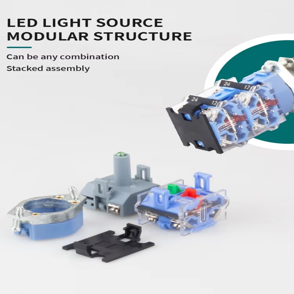 Flat Button Start Control Switch 22mm Emergency Stop Switches Jog ...