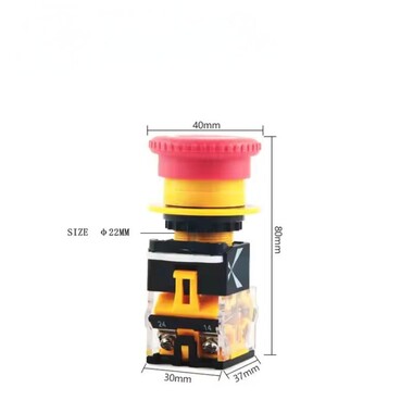22mm, 30mm Latching Emergency Stop Switches Push Button