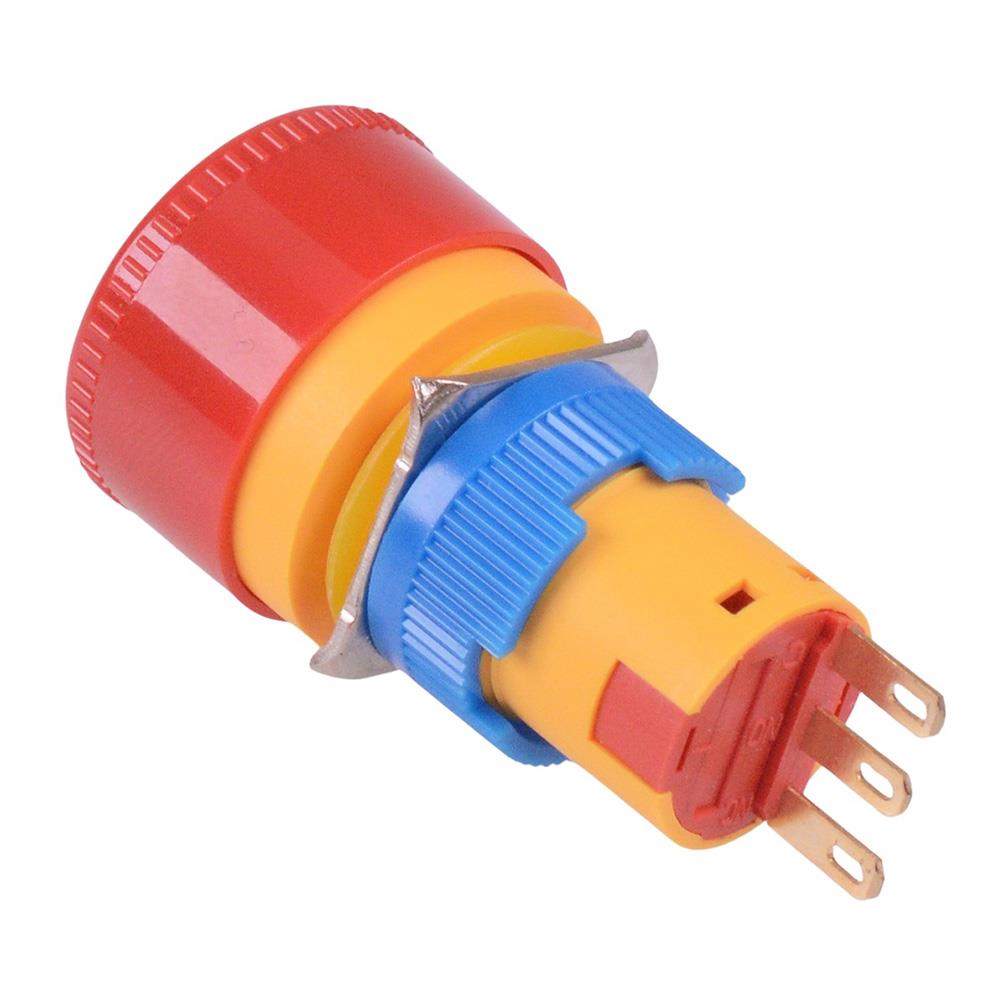 Red 16mm Emergency Stop Switch IP65 NO/NC