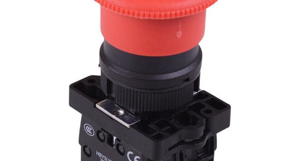 Red Emergency Stop 22mm Switch 40mm Head NO/NC