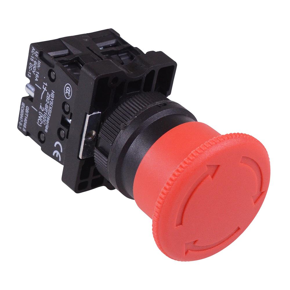 Red Emergency Stop 22mm Switch 40mm Head NO/NC