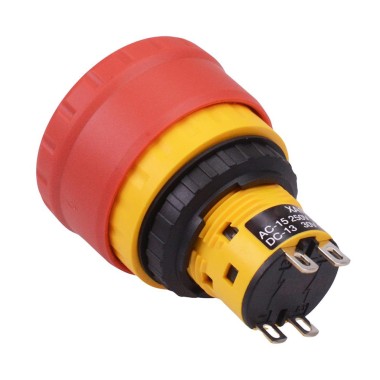 Emergency Stop 19mm Push Button Switch Stainless Steel 5A
