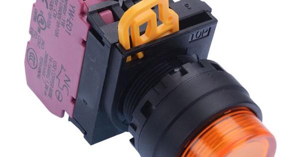 Amber 12V illuminated 22mm Momentary Push Button Switch NC IP65 YW1L ...