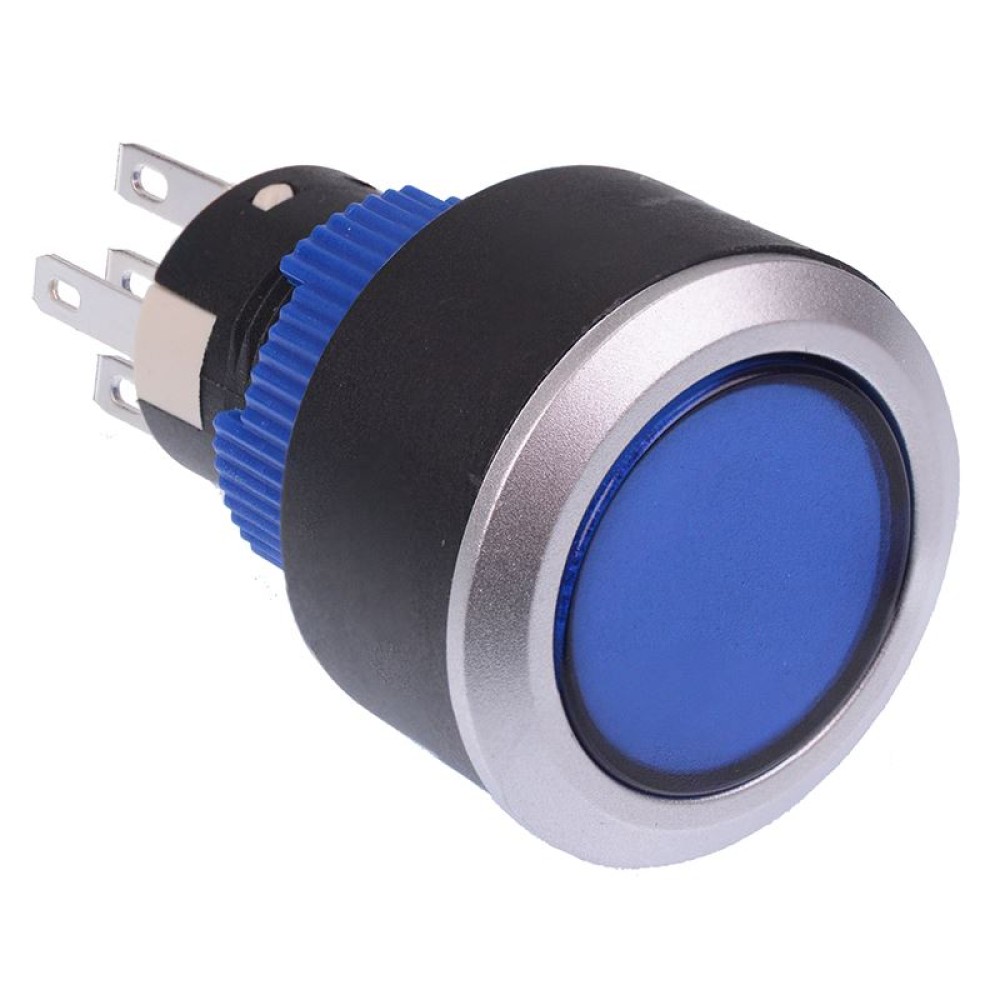 Blue On-(On) Momentary 12V Push Button Switch SPDT
