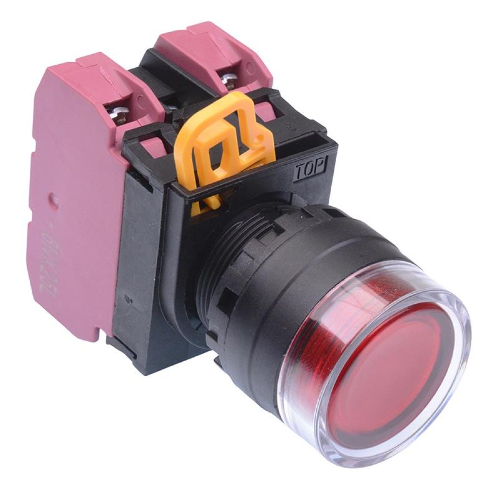 Red 24V illuminated 22mm Maintained Shrouded Push Button Switch 2NC IP65 YW1L-AF2E02Q4R