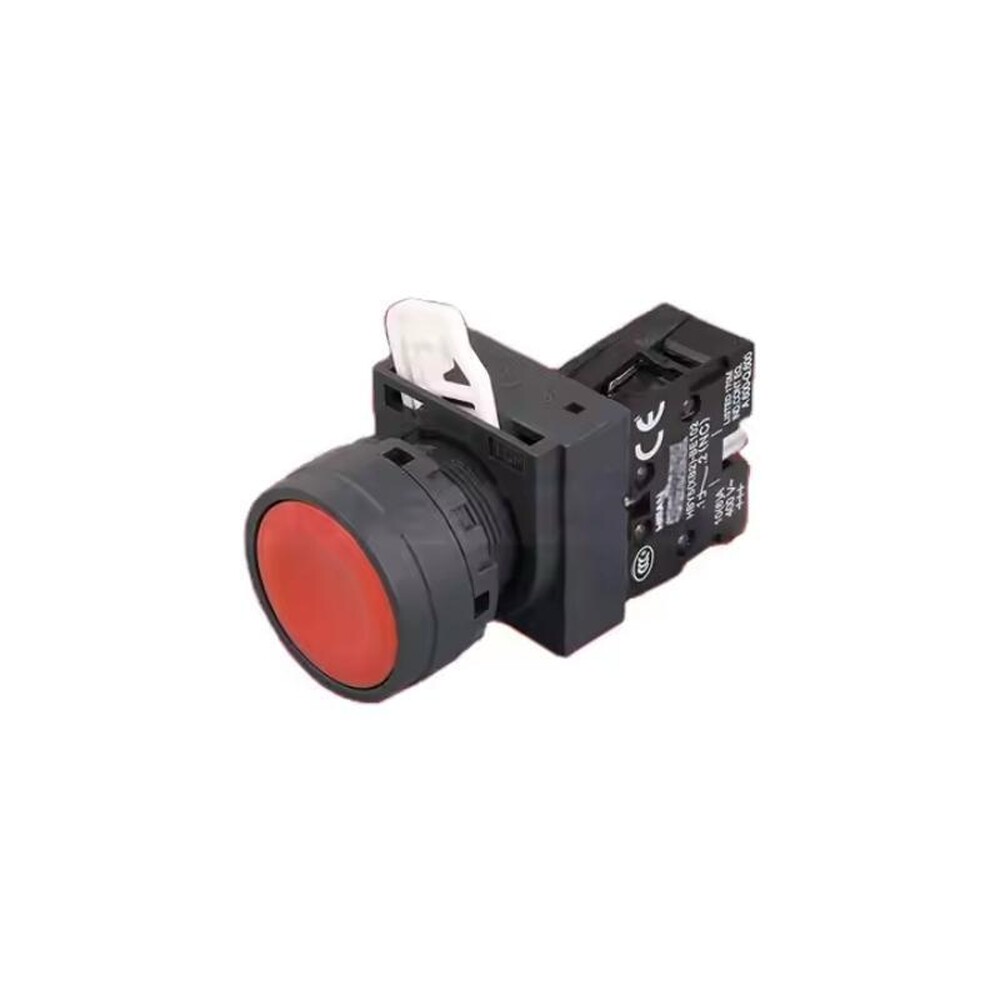 Flat head self-locking industrial push button switches
