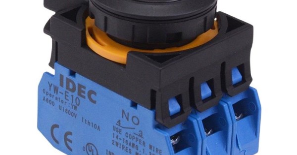 CW1B-A1E30B Black Maintained Push Button Switch 3NO IP65