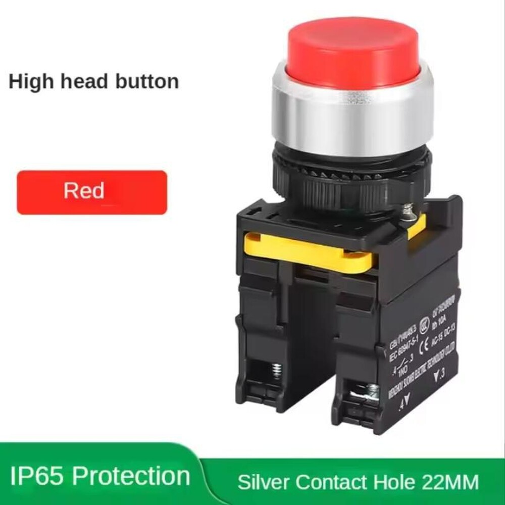 Self Reset Lock Waterproof industrial Push Button Switches