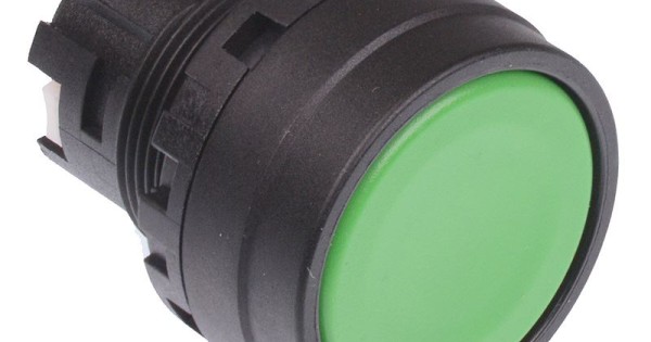 Green 22mm Maintained Push Button Bezel for Non-illuminated