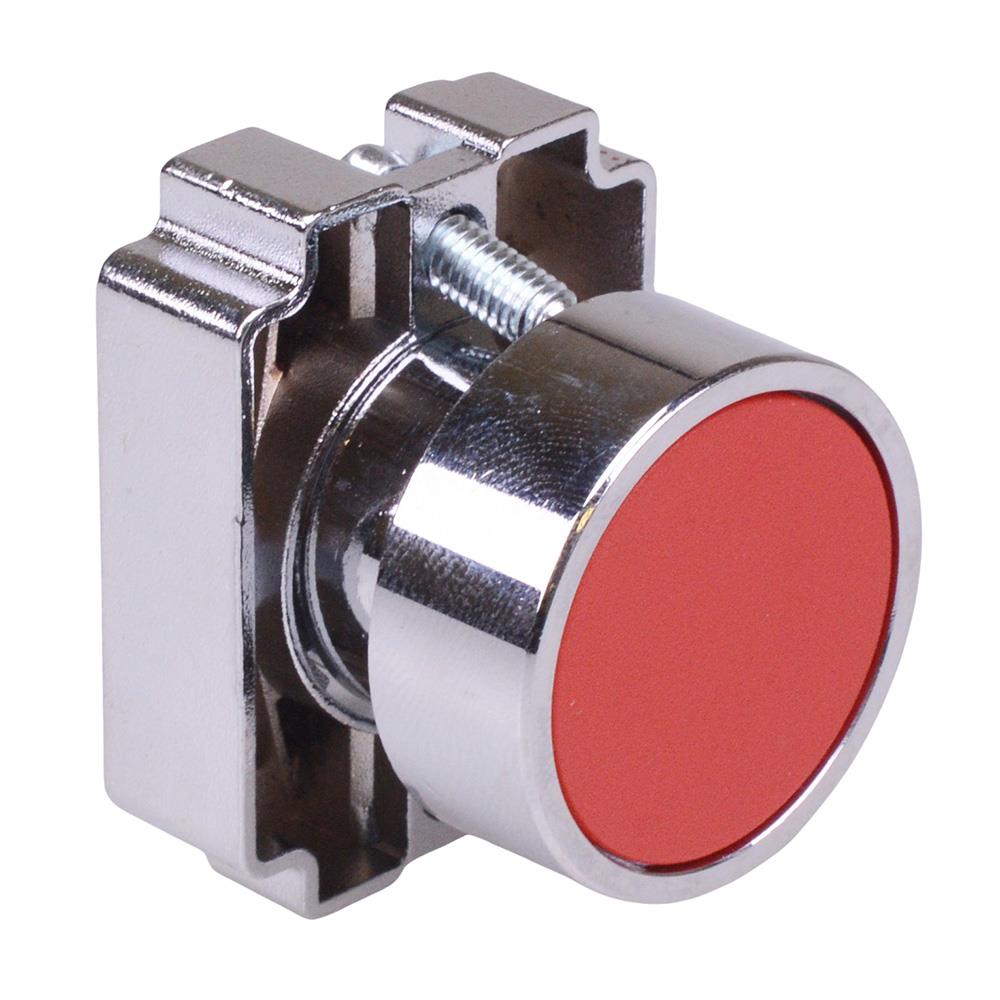 PtecMetPNRed Red Flush Push Button Switch Metal
