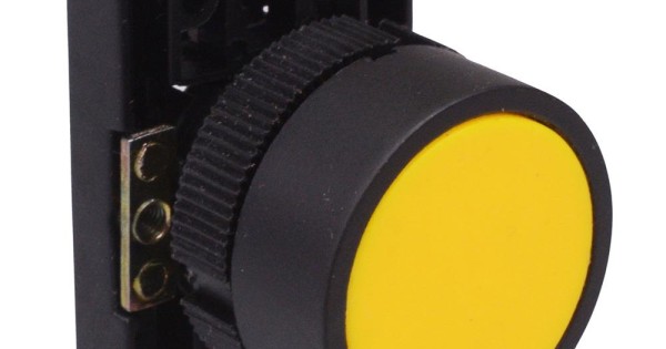 PtecPNYellow Yellow Flush Push Button Switch