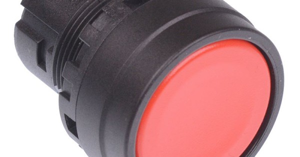 Red 22mm Maintained Push Button Bezel for Non-illuminated