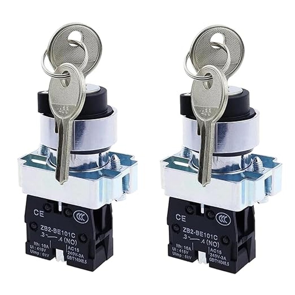 Key Switch 2 Position Maintained 1NO Latching Rotary Key Switch 10A ...