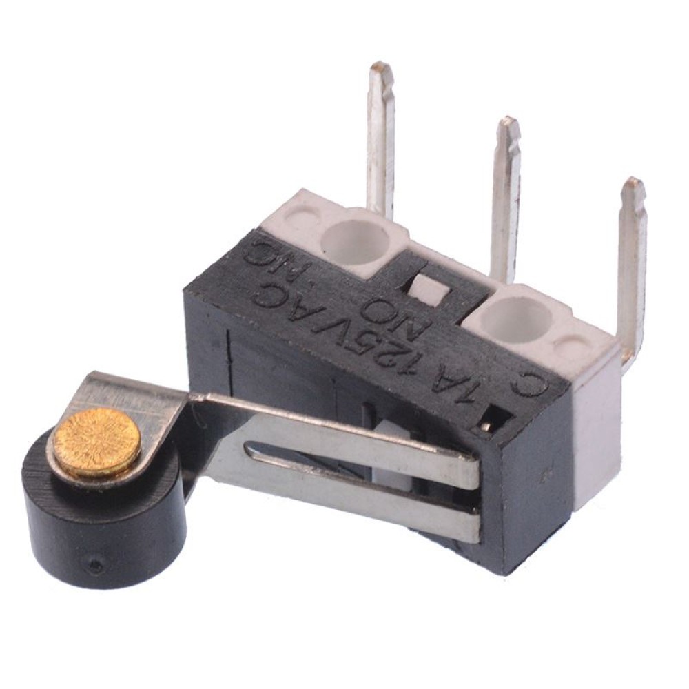 Roller Lever Subminiature Horizontal PCB Microswitch SPDT 3A