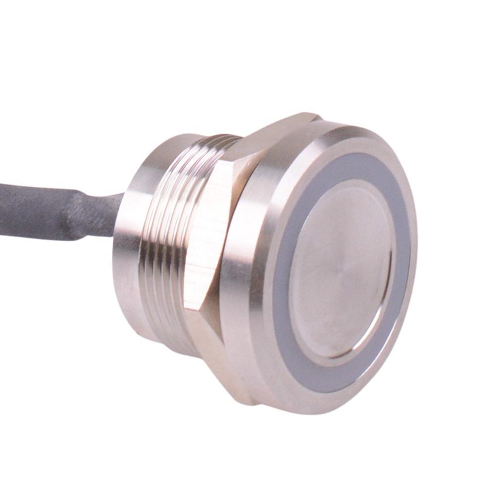 PBARZACB000E0W White LED 24V Stainless Steel Momentary NO 22mm Piezo ...