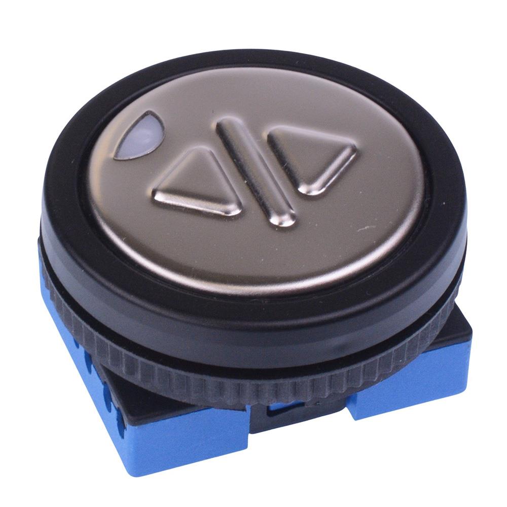 Blue 12V illuminated Large Actuator Push Button Switch IP53