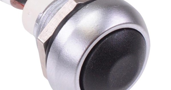 Black Hall Effect Momentary NO Push Button Switch IP67