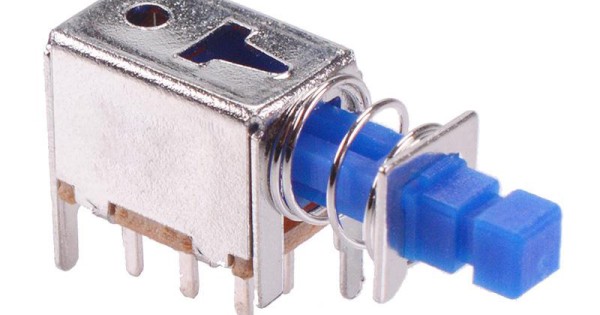 Latching PCB Push Button Switch DPDT