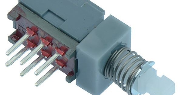 Mini Push Button Latching PCB Switch DPDT 30V