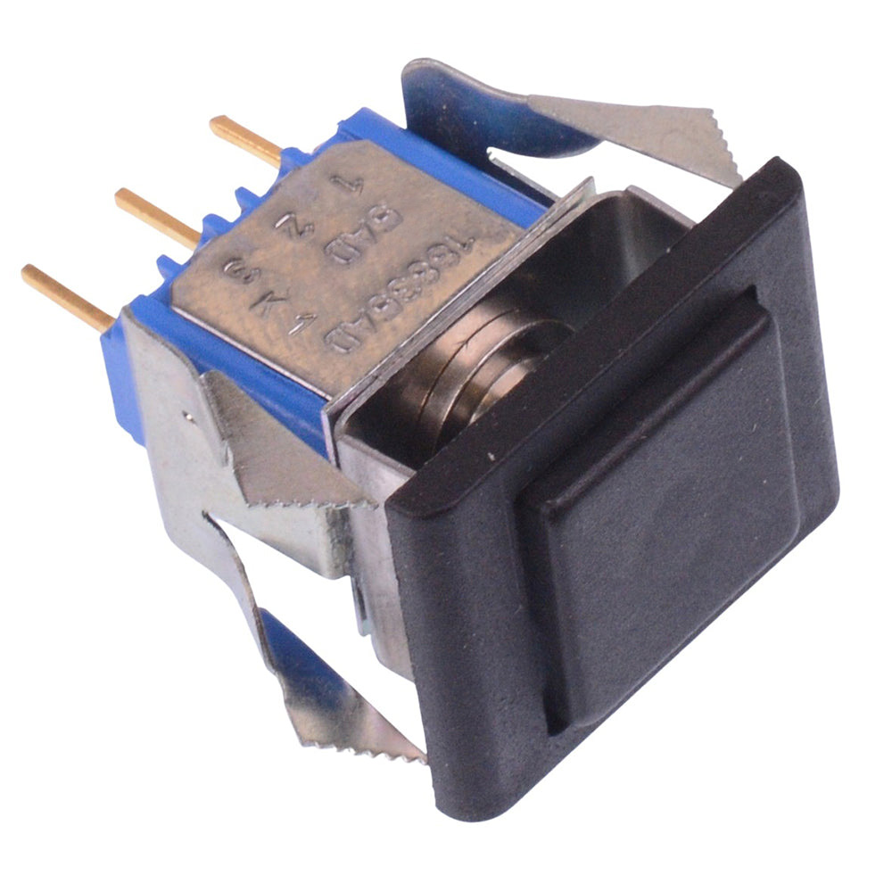 Black On-(On) Momentary Panel Mount Push Button Switch SPDT