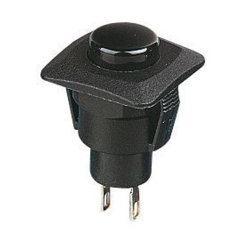 Black On-(Off) Momentary Low Profile Push Button Switch SPST