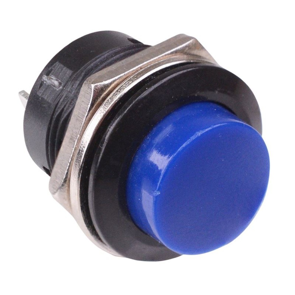 Blue Momentary Off-(On) Push Button 16mm 3A SPST