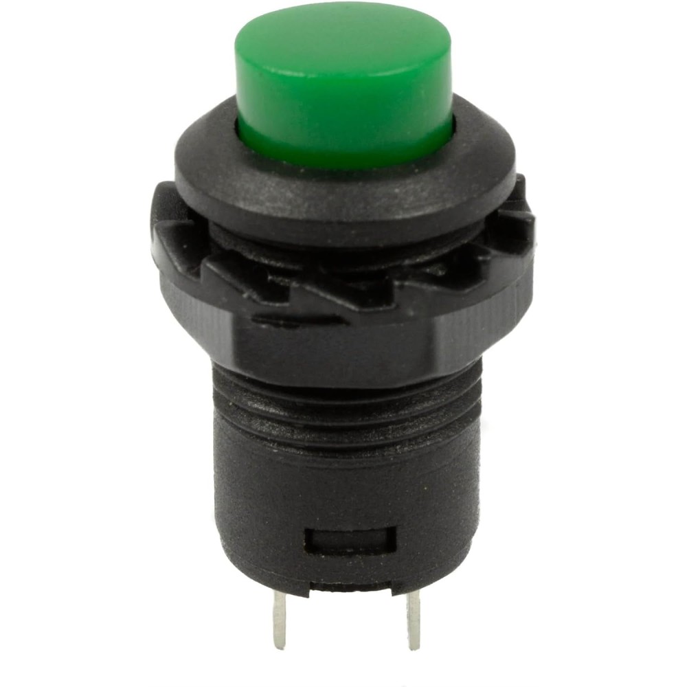 Green Off(On) Momentary Round 12mm Push Button Switch SPST