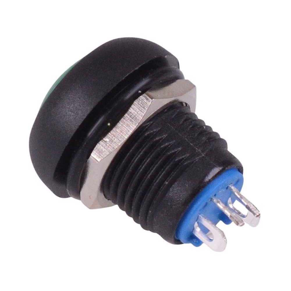 Green On-Off Latching 12mm Red LED Push Button Switch SPST