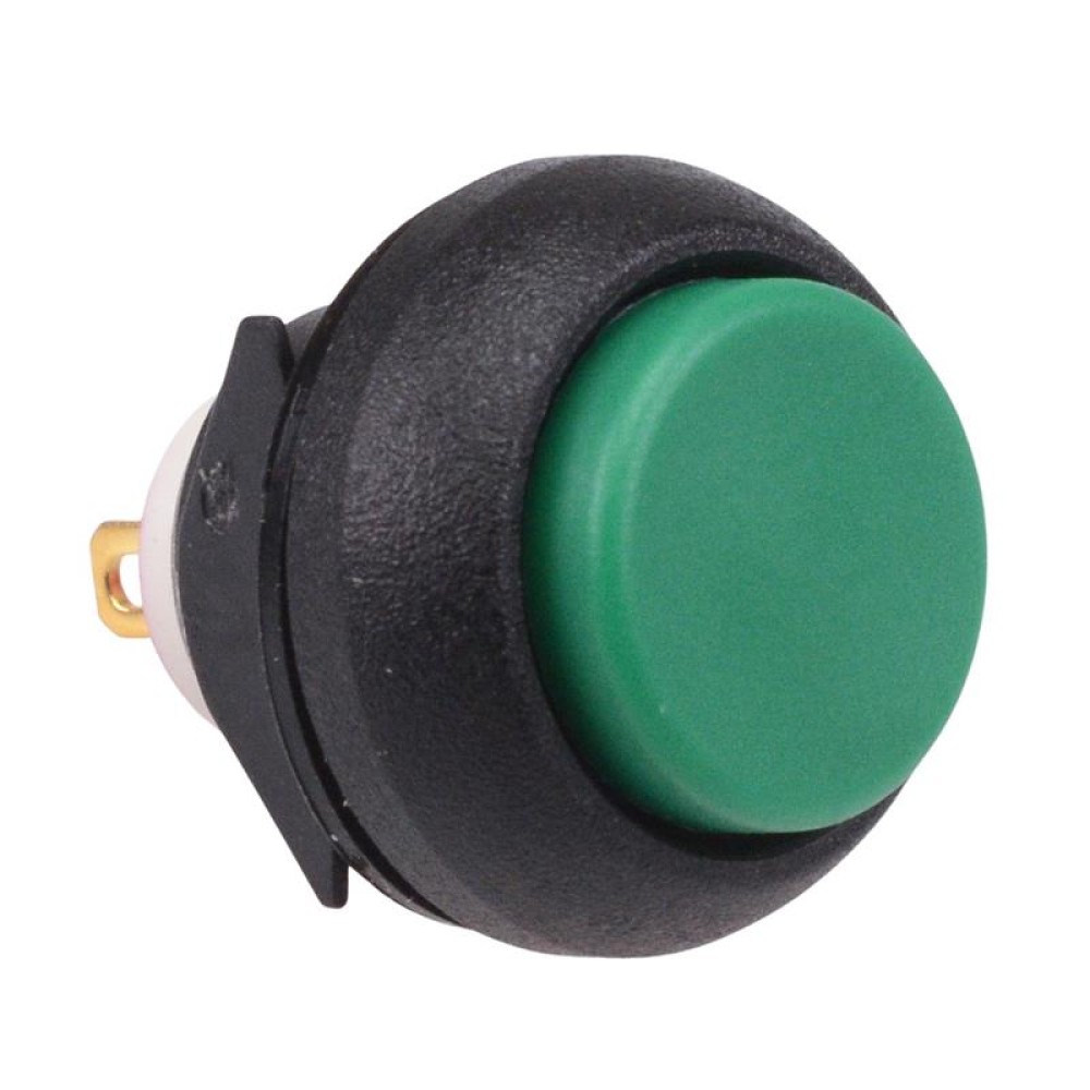 Green Momentary Snap-In 12mm Push Button Switch SPST IP67